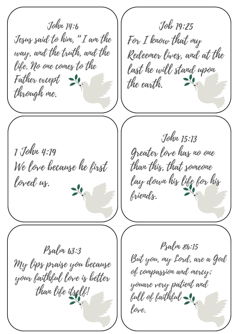 Easter Printable Bible Verses - Etsy