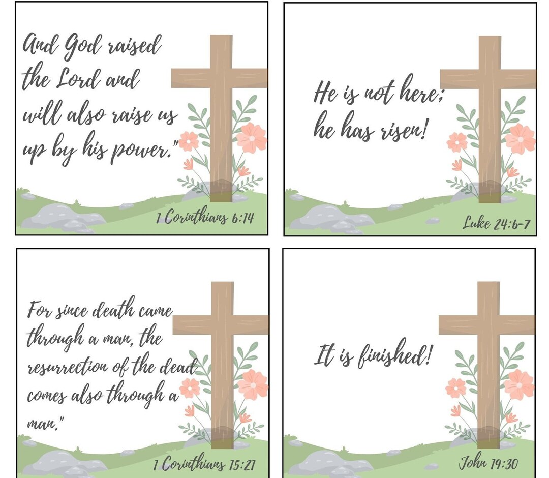 Easter Printable Bible Verses - Etsy