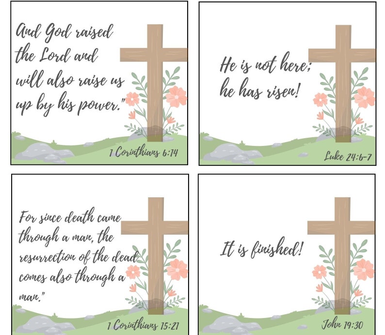 Easter Printable Bible Verses - Etsy
