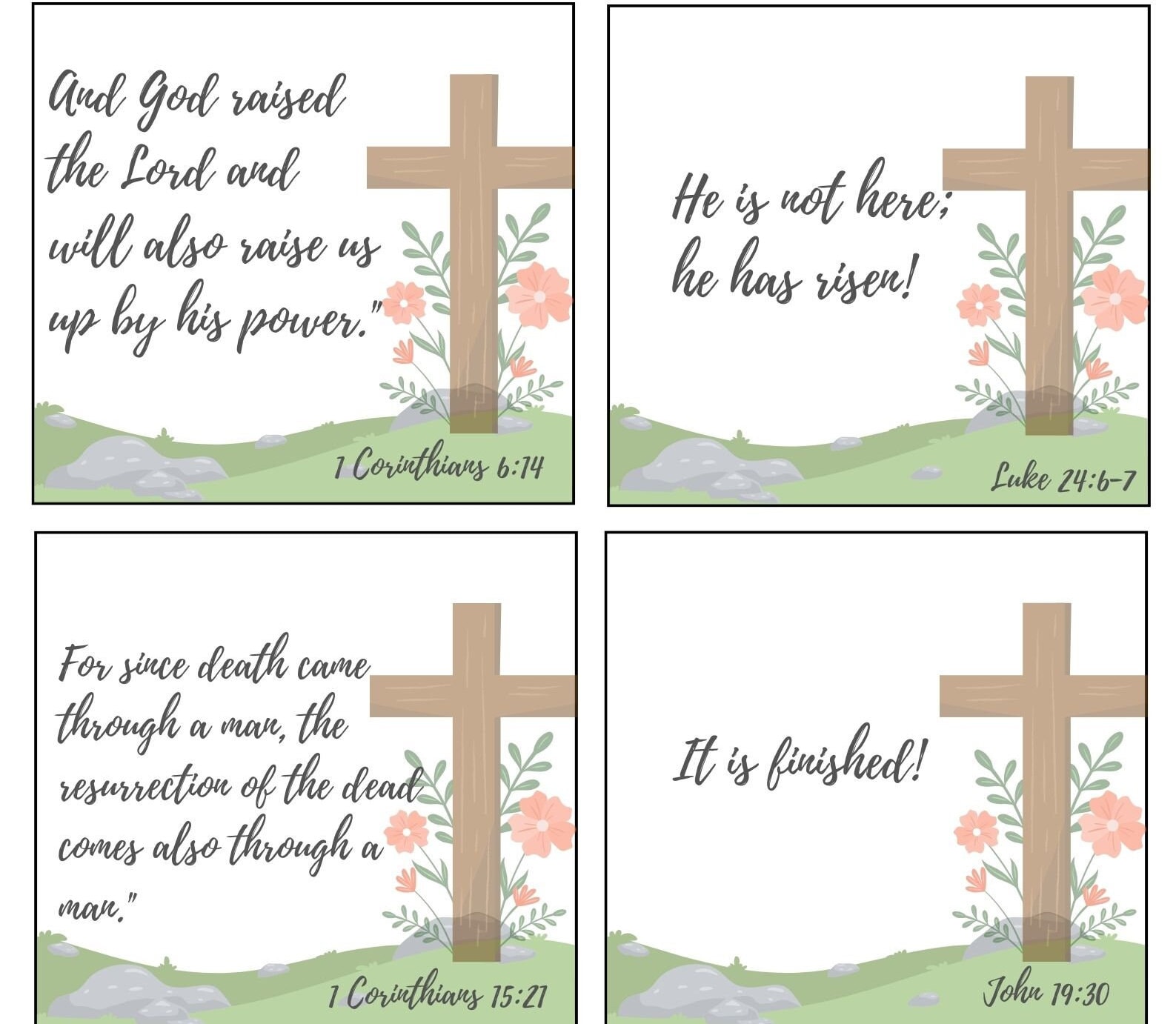 Easter Printable Bible Verses - Etsy