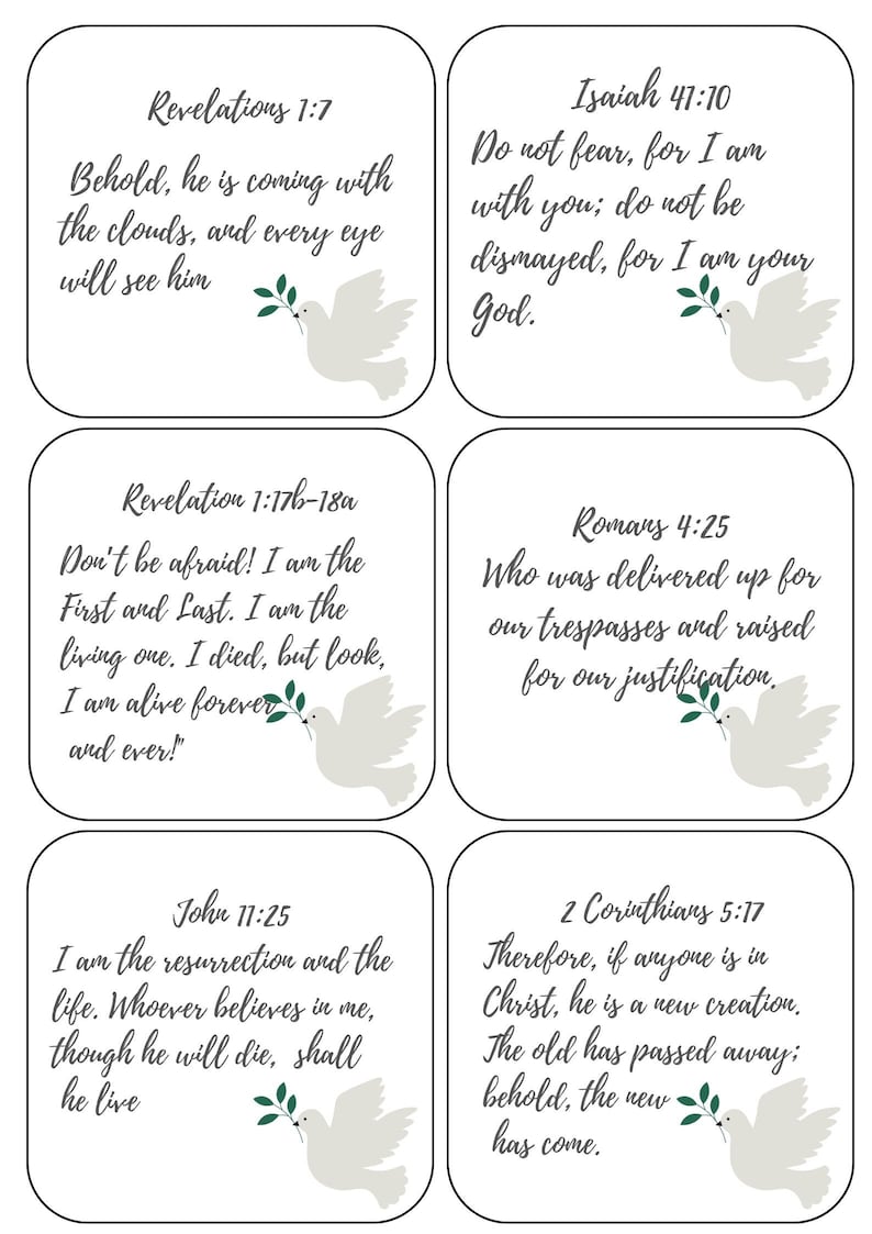 Easter Printable Bible Verses - Etsy