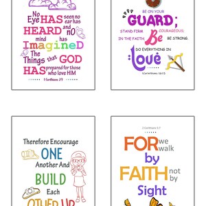 Printable Bible Verse for Kids (4 per Page) - Etsy