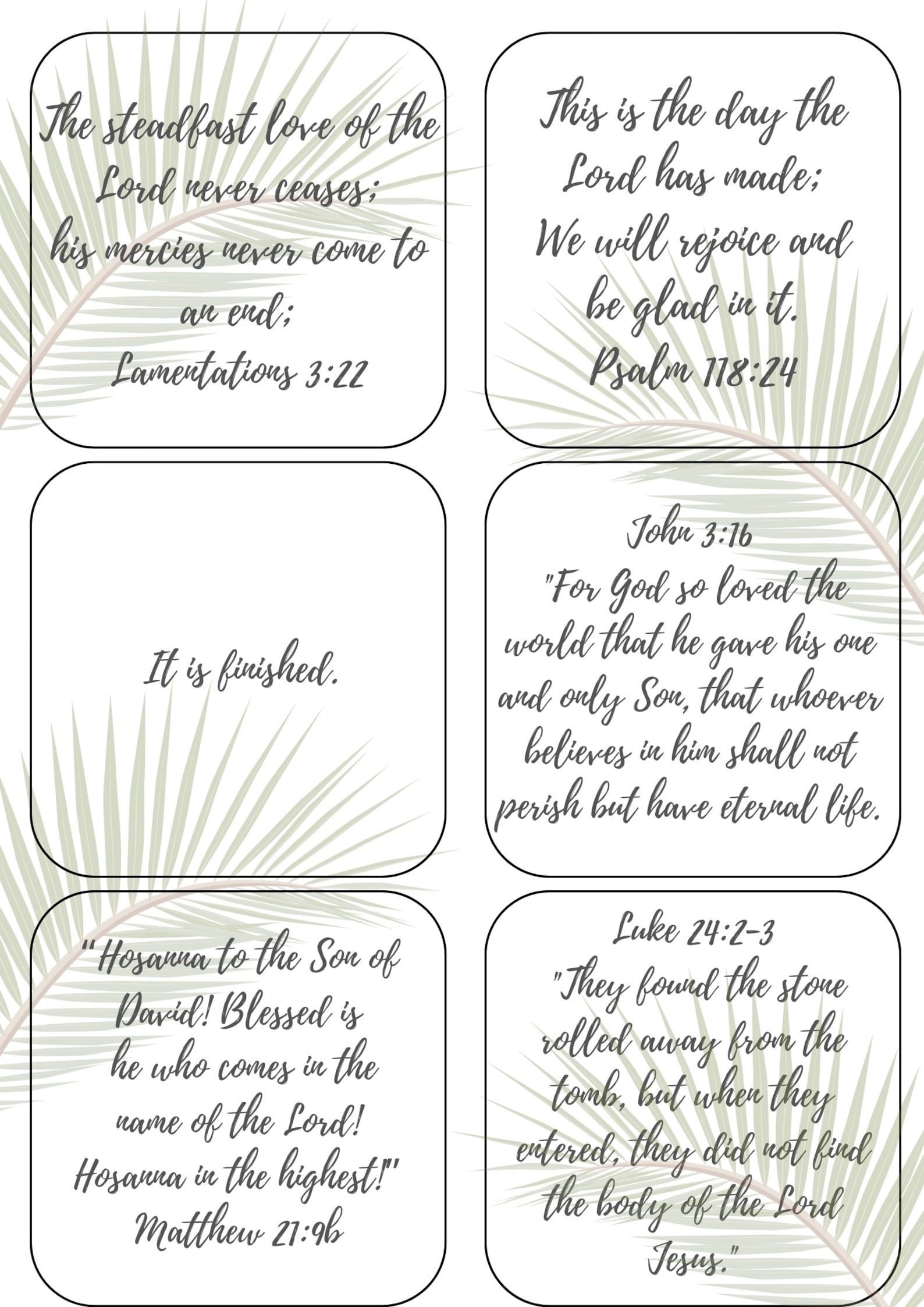 Easter Printable Bible Verses - Etsy