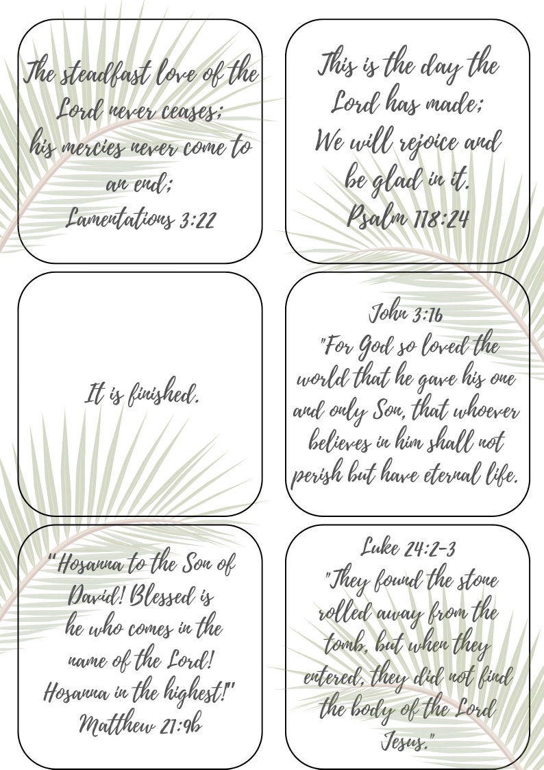 Easter Printable Bible Verses - Etsy