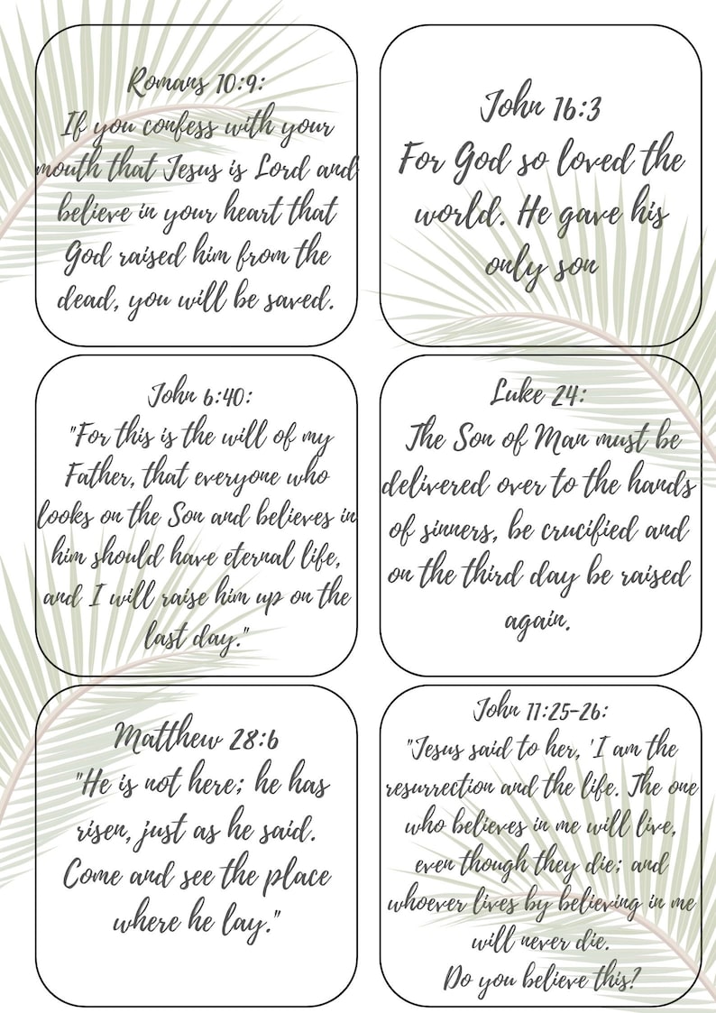 Easter Printable Bible Verses - Etsy