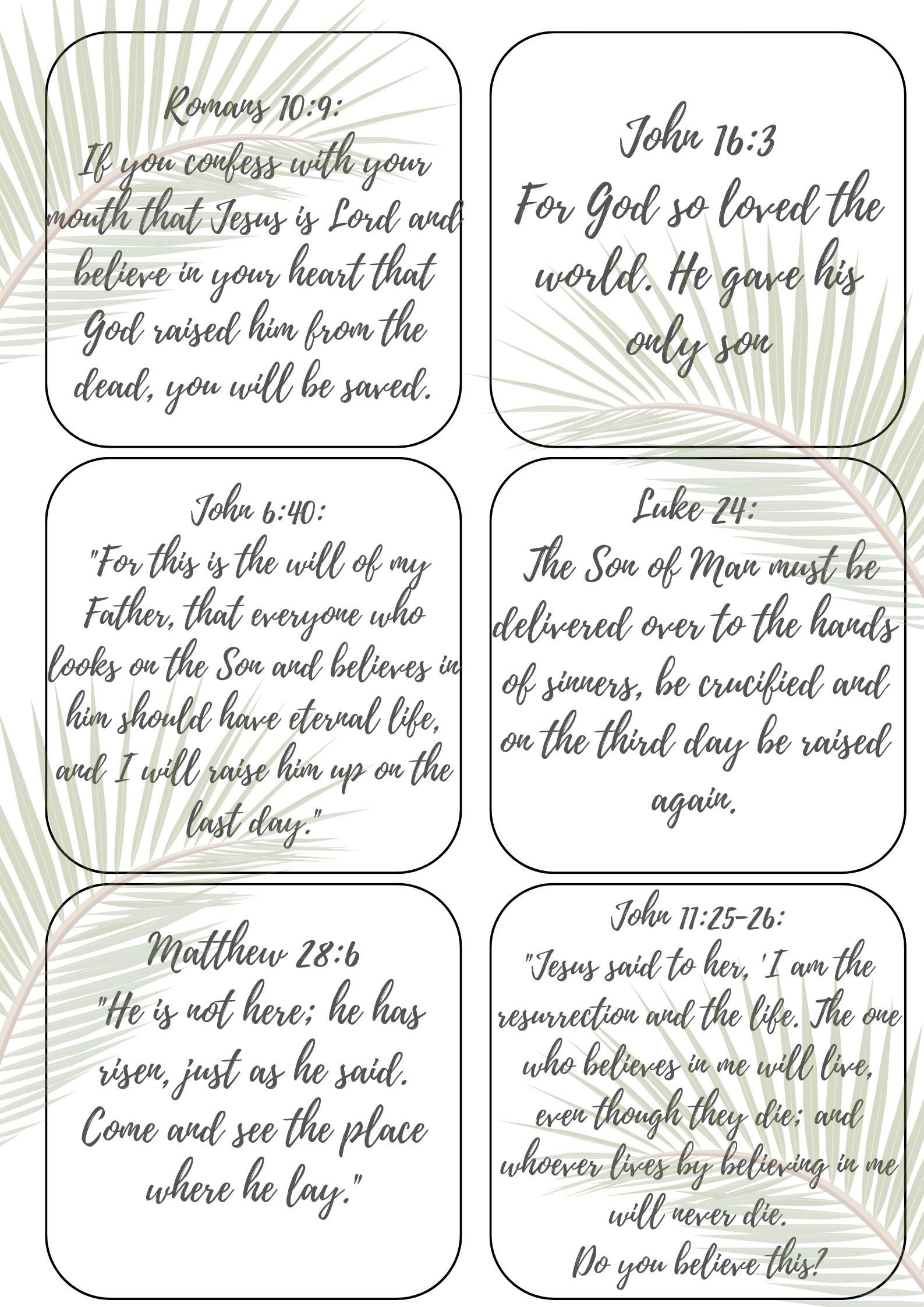 Easter Printable Bible Verses - Etsy