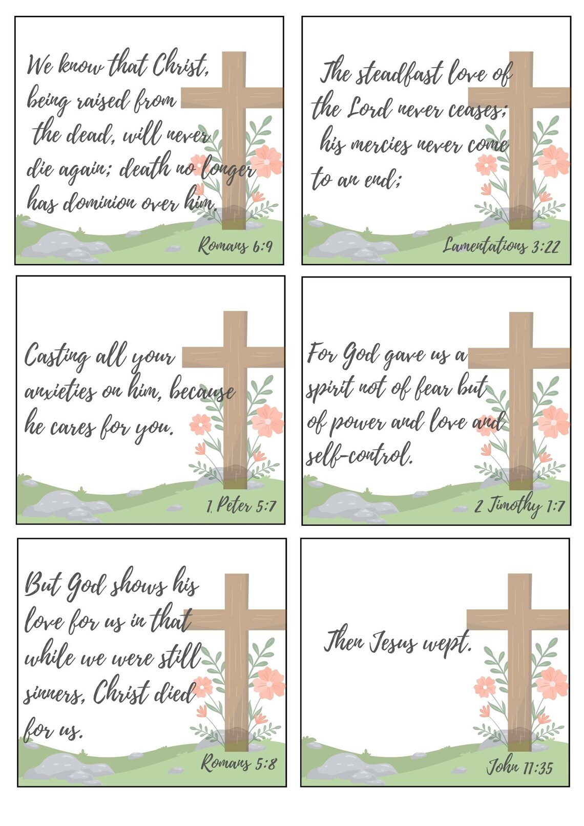 Easter Printable Bible Verses - Etsy