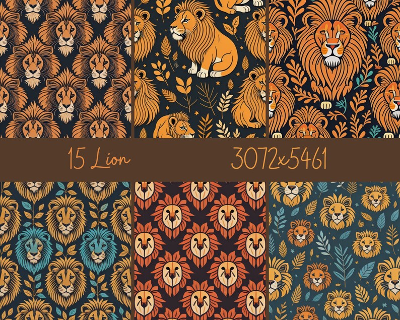 25 Lion Patterns - Etsy