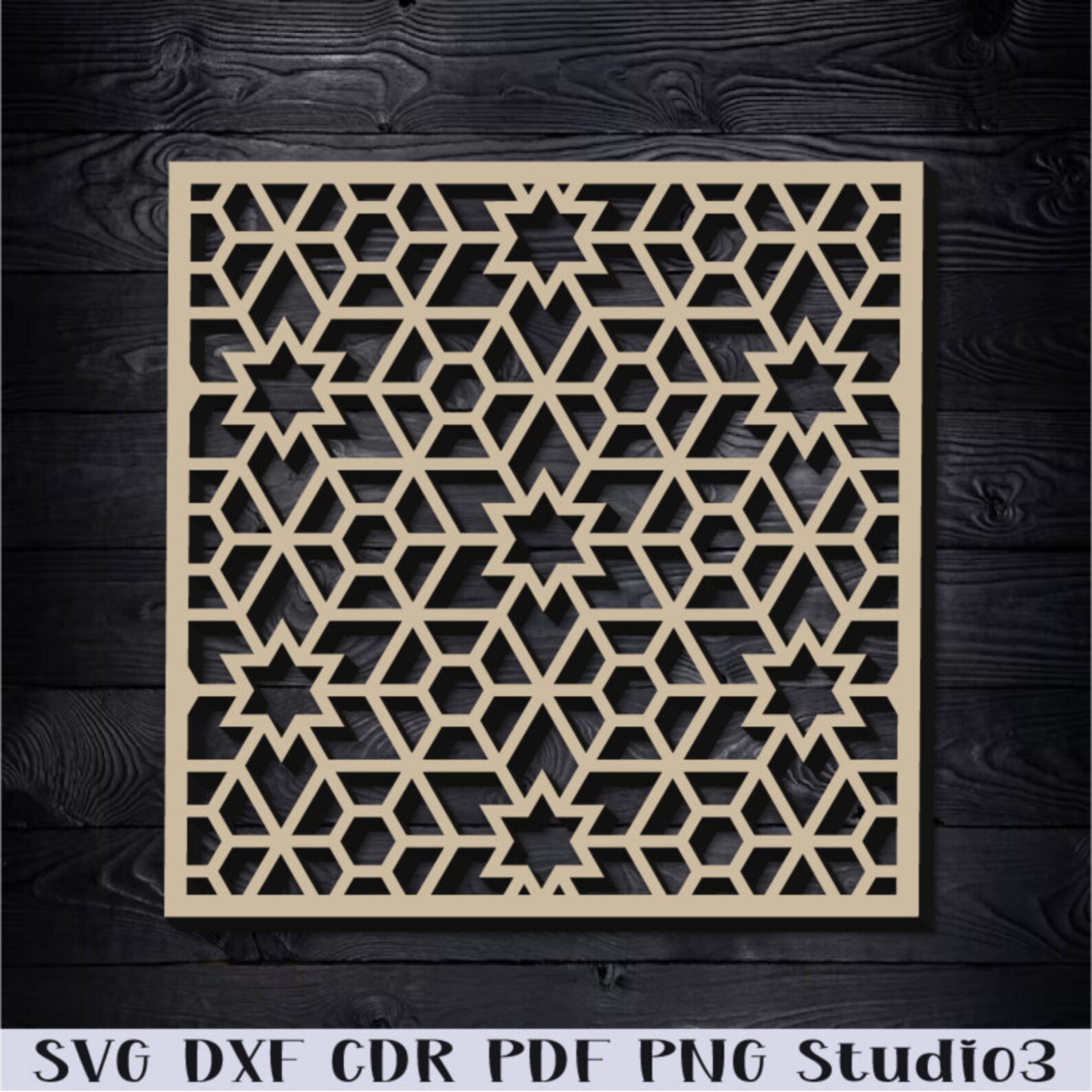 16 Arabic Geometric Patterns, Square Panels Set, Islamic Traditional ...