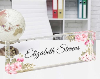 Personalized Wooden Desk Name, Customized Walnut Desk Name, Executive ...