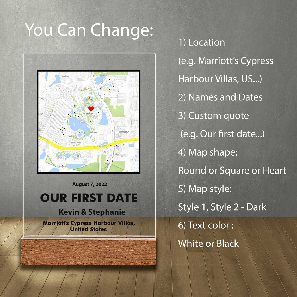 First Date Map, Where We Met Map, Map Our First Date Personalized ...