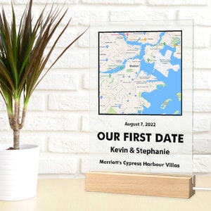 First Date Map, Where We Met Map, Map Our First Date Personalized ...