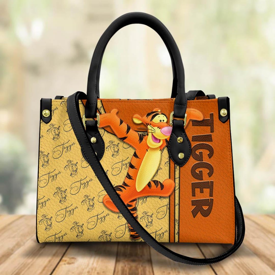 Personalized Tigger Winnie the Pooh Leather Handbag, Tigger Woman Purse ...