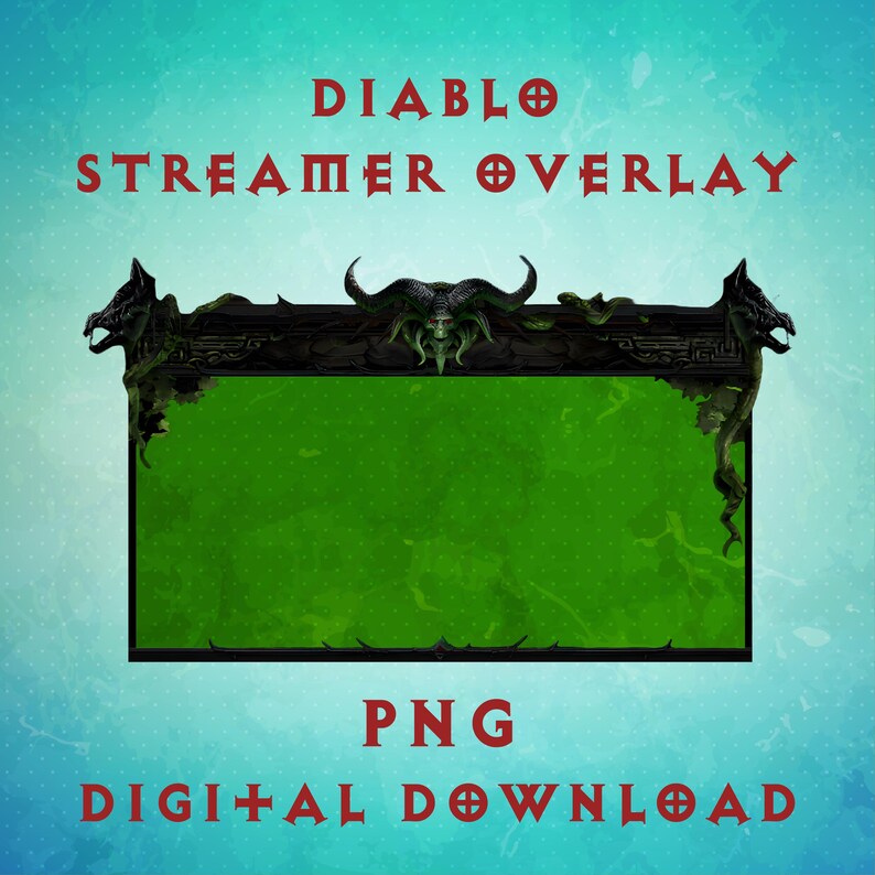 Diablo Frame Webcam Overlay Stream Overlay Frame Streaming Assets Made ...