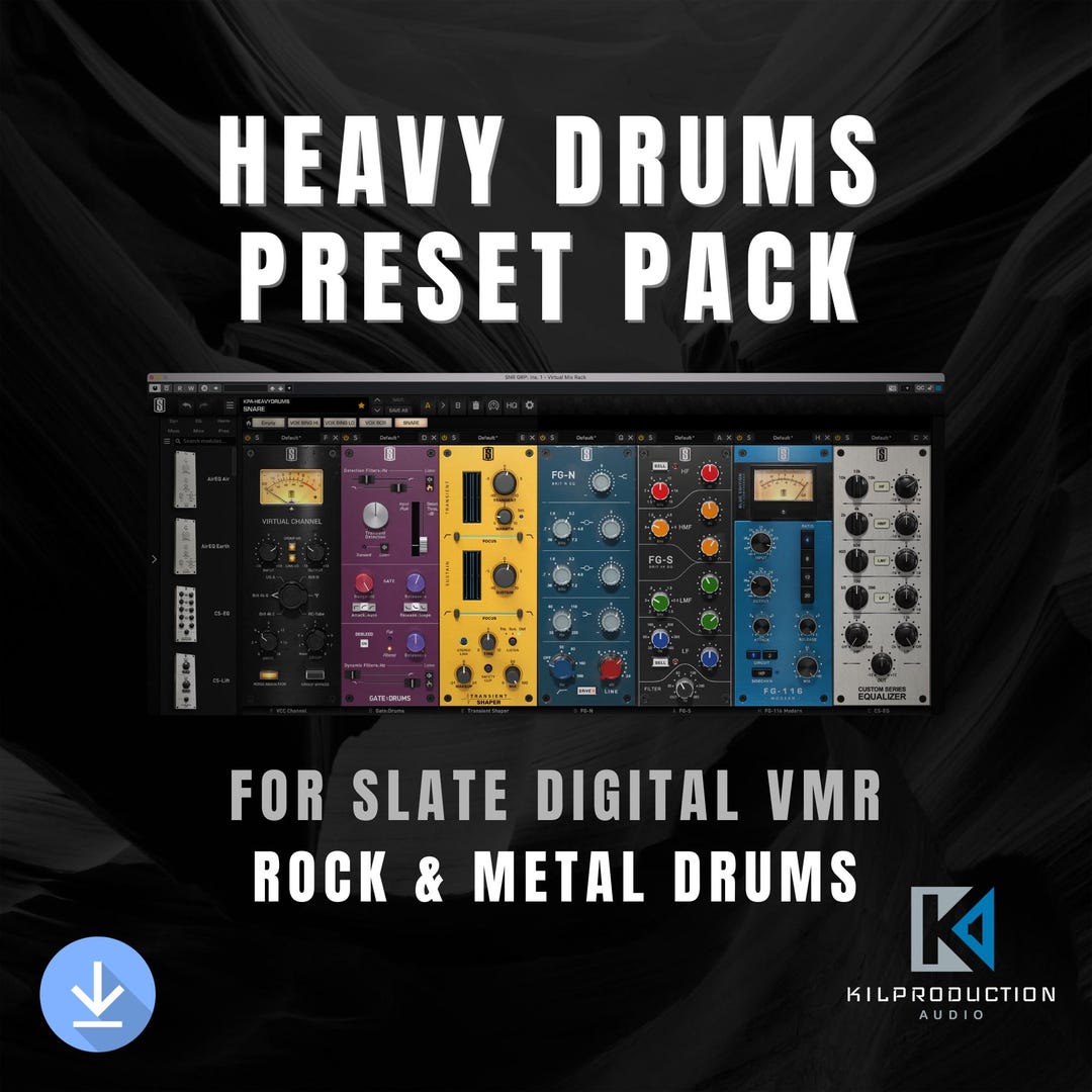 Heavy Drums Presets for Slate Digital VMR | Metal / Rock Mixing Chain ...