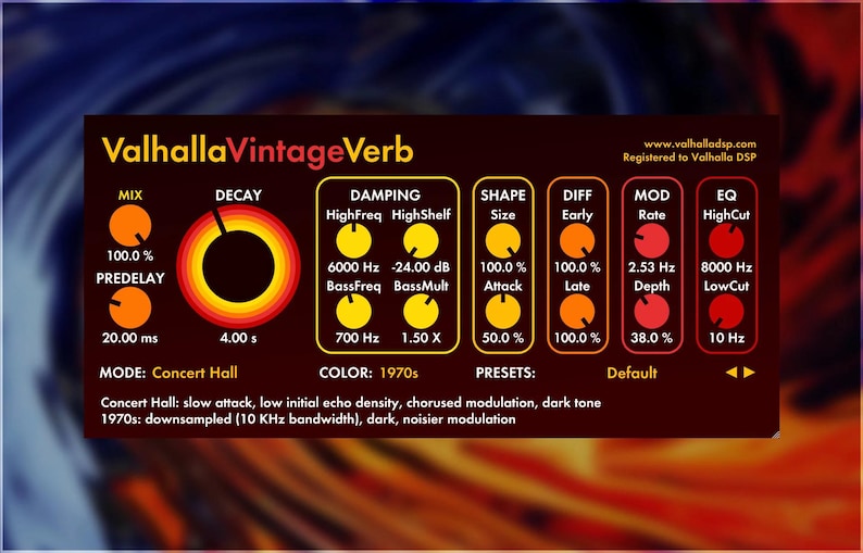 Valhalla Vintageverb Presets vol. 1 - Etsy