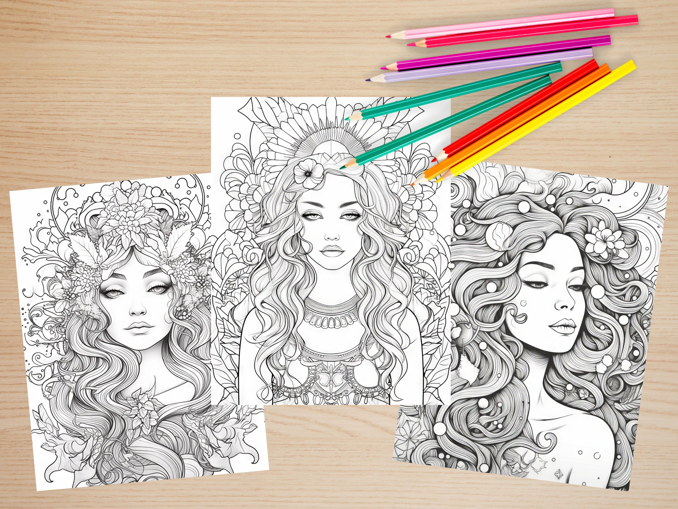 Beautiful Girl Coloring Pages Beautiful Women Coloring Pages Printable ...