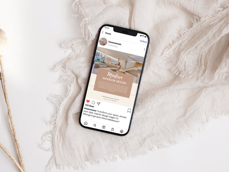 Interior Design Instagram Post | Interior Designer IG Post Social Media ...