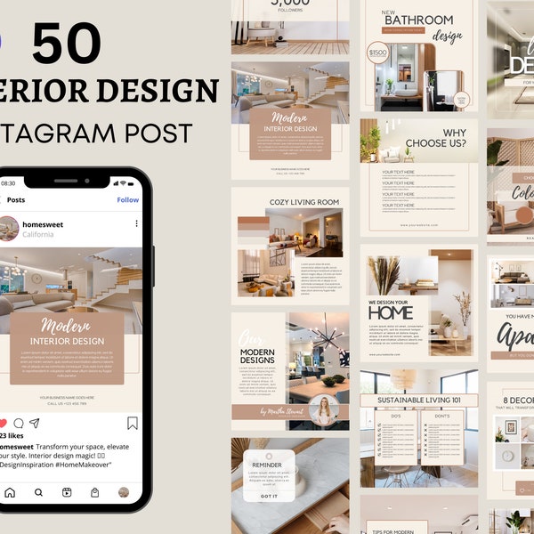 Interior Design Instagram Post Interior Designer IG Post Social Media ...