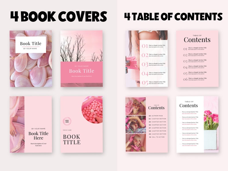 PLR Ebook Template Pink Theme, PLR Canva Template, PLR Ebook, Plr Digital Product, Commercial ...