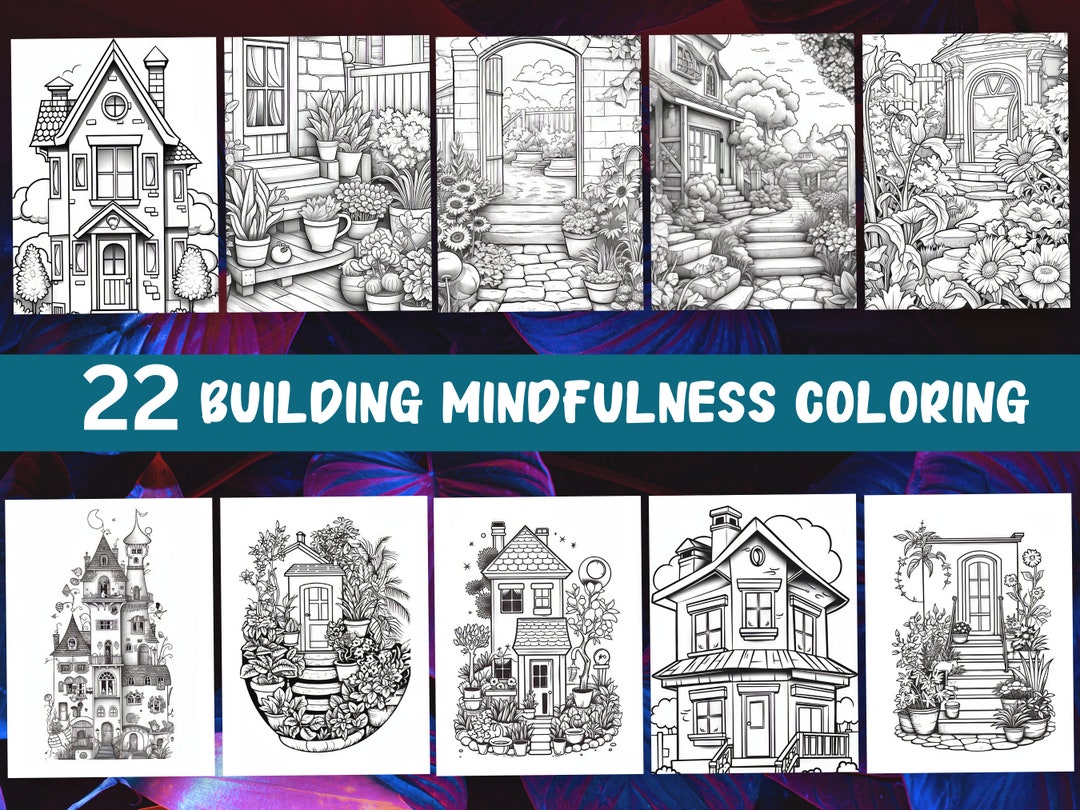 Building Coloring Pages Mindfulness Adult Coloring Pages Printable ...