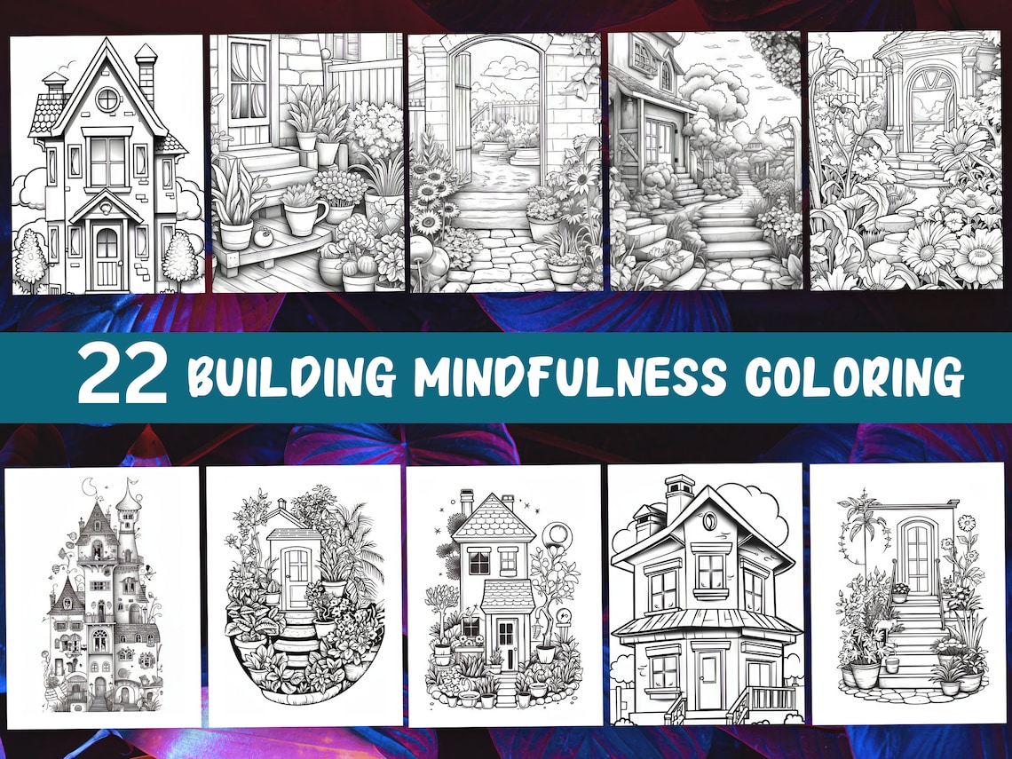 Building Coloring Pages Mindfulness Adult Coloring Pages Printable ...