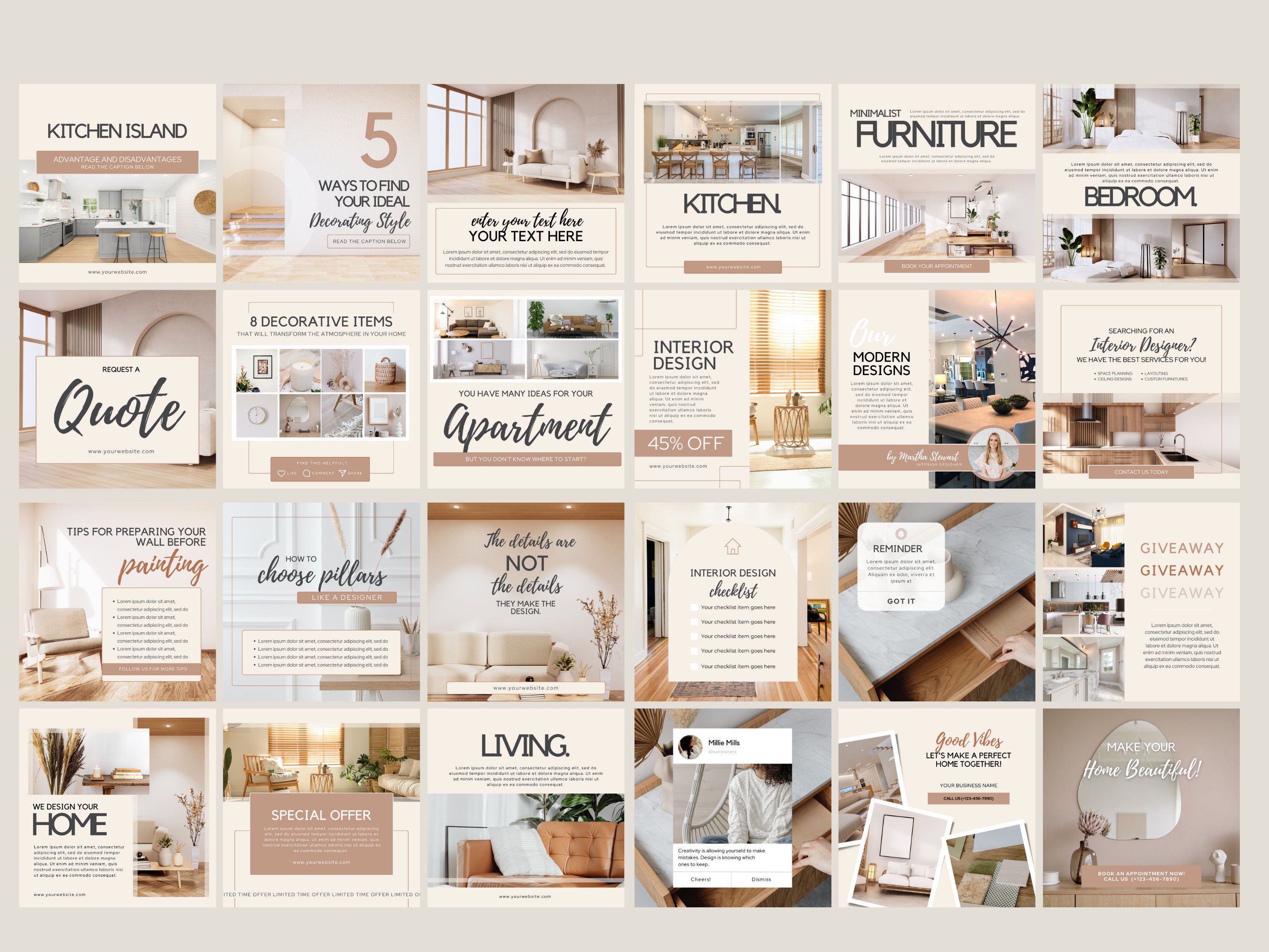 Interior Design Instagram Post | Interior Designer IG Post Social Media ...
