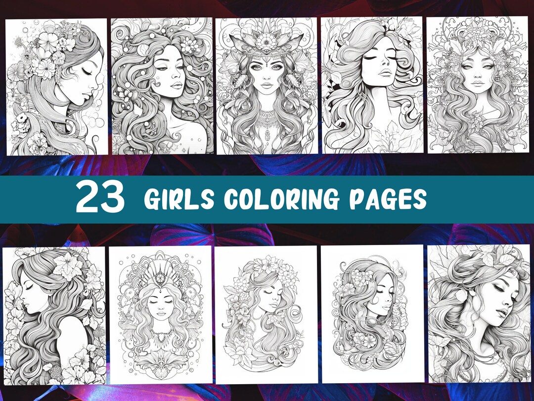 Beautiful Girl Coloring Pages Beautiful Women Coloring Pages Printable ...