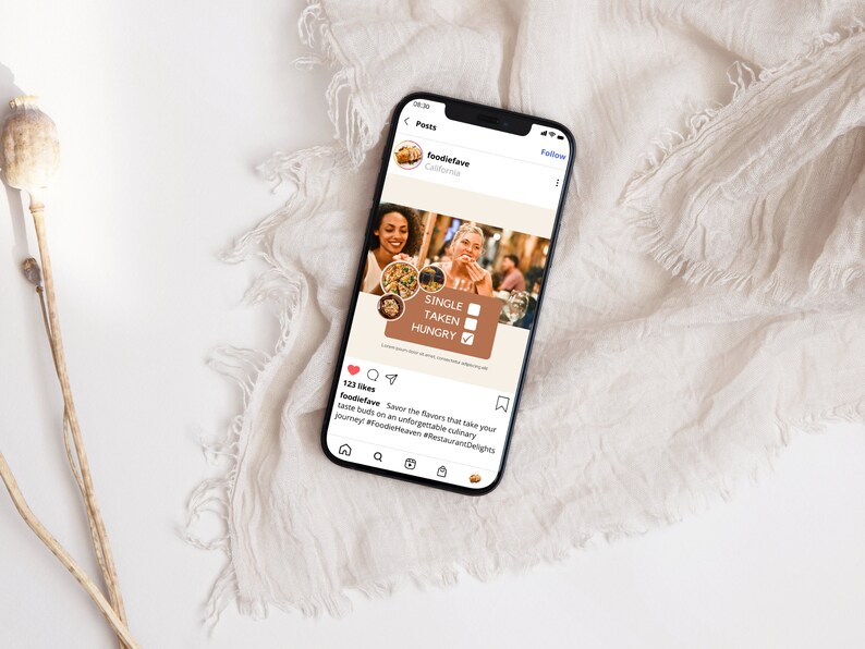 Food Service Instagram Post Templates | 50 Foodie Social Media Graphics ...