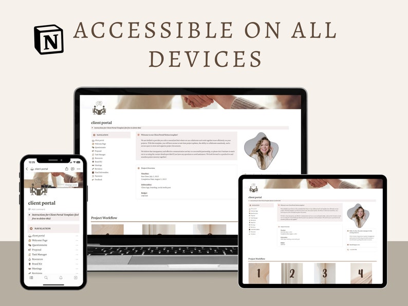 Client Portal Notion Template, Project Management Dashboard (PLR) - Etsy UK