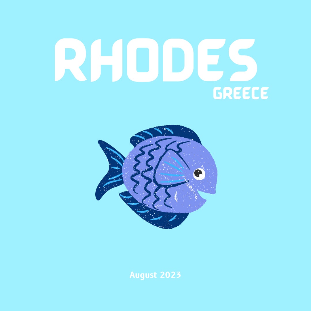 Rhodes Travel Photobook Template - Etsy
