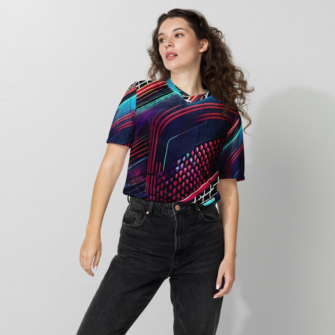 Eco-friendly Neon Light Inspired Sports Jerseys Vivadore Vogue - Etsy