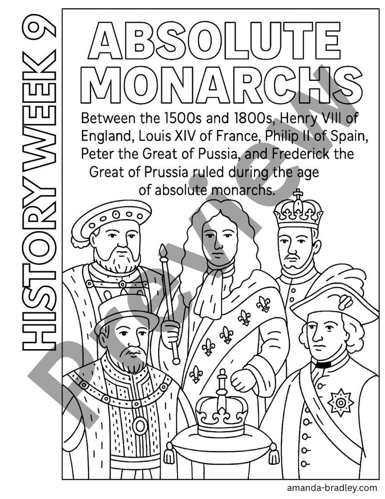 CC Cycle 2 History Coloring Sheets FULL YEAR! Weeks 1-24 - Etsy