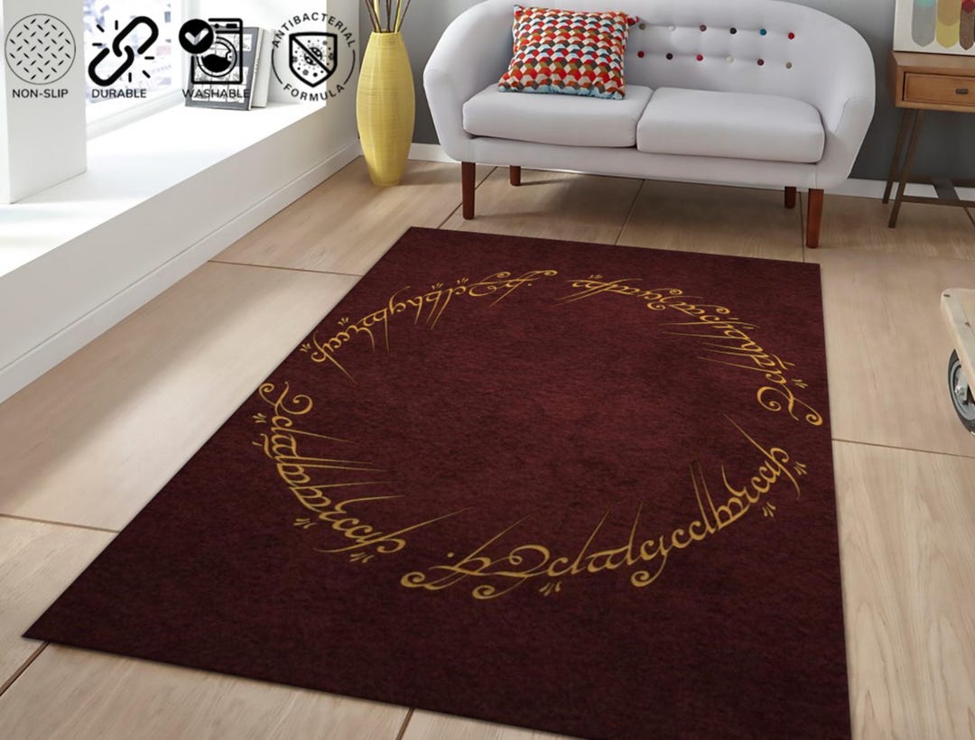 Lord of Lords, Lord of the Rings Rug, Red Rug, Lord of Rug, Custom ...