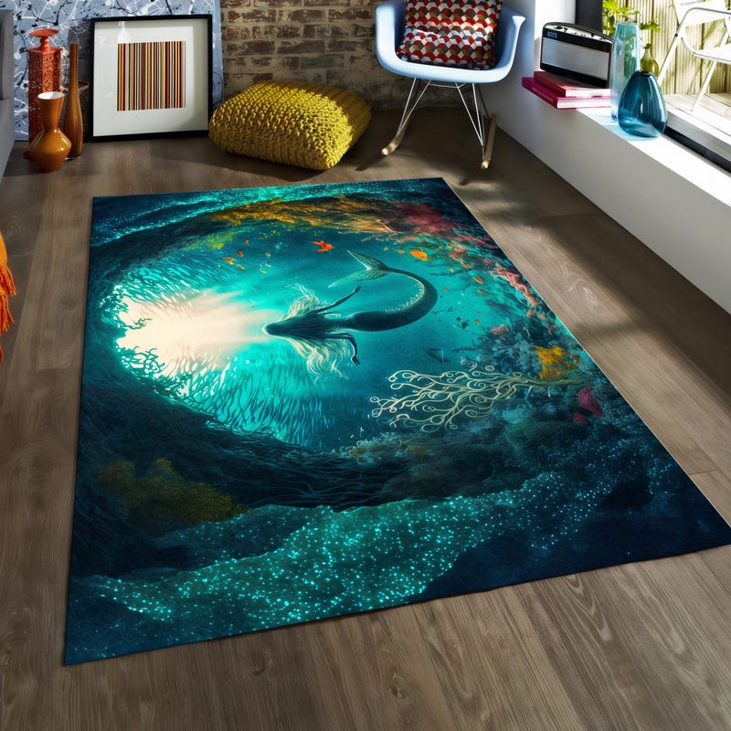 Mermaid Area Rug - Etsy