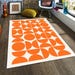 Retro Rug,geometric Design Rug,art Deco Rug, Scandinavian Style Rug,70s ...