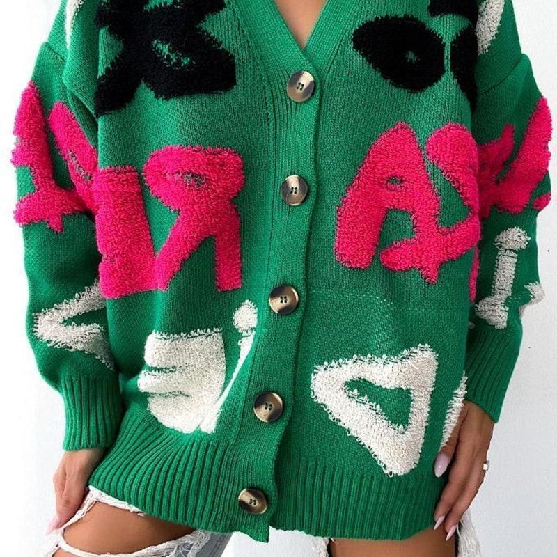 Colorful Cardigan - Etsy