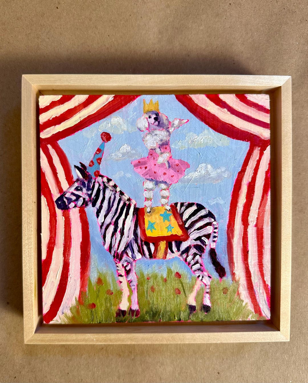 ORIGINAL, ‘stars of the Show’, Whimsical Oil Painting, Vintage Feel ...