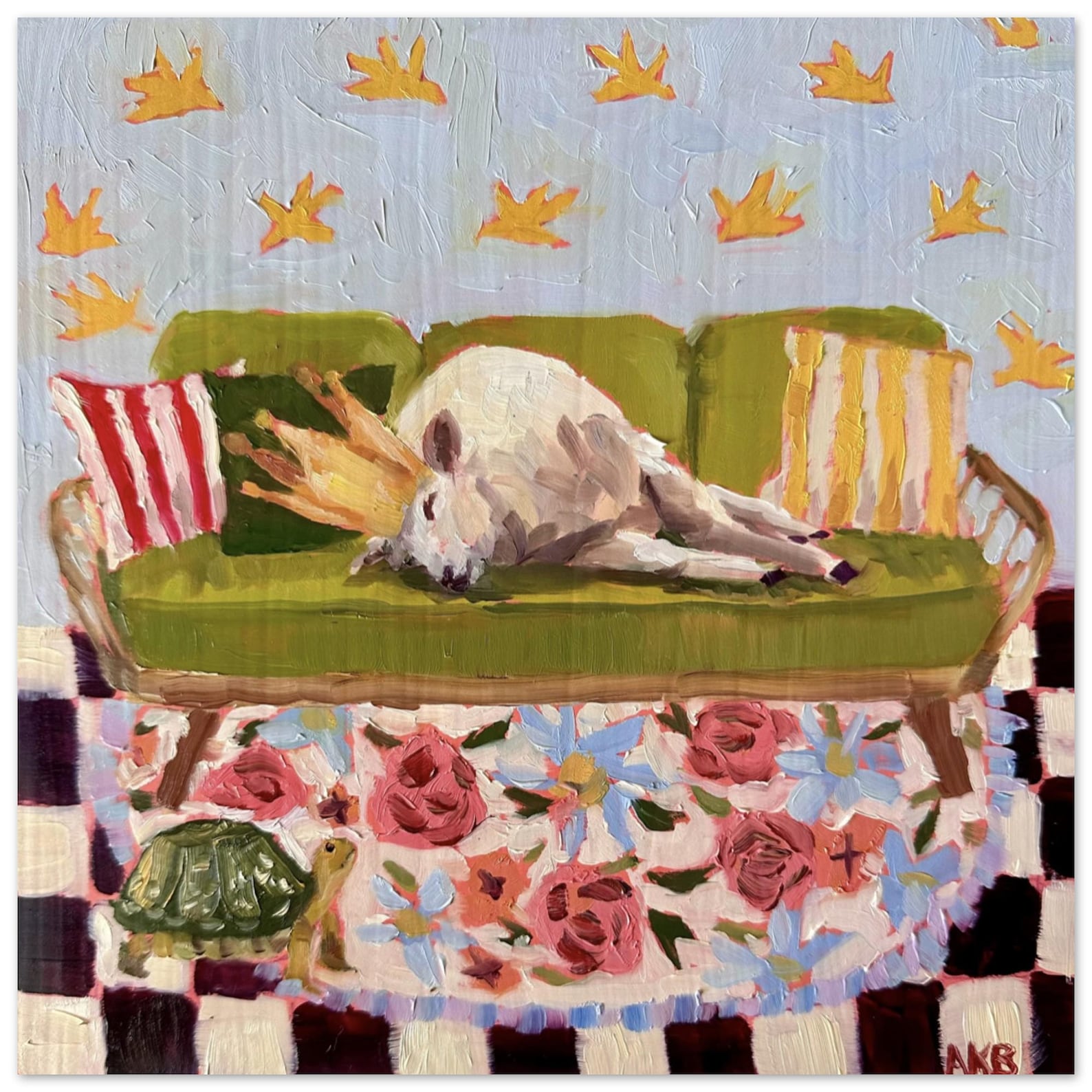 PRINT, 'counting People', Sleeping Sheep, Turtle, Whimsical Artwork ...