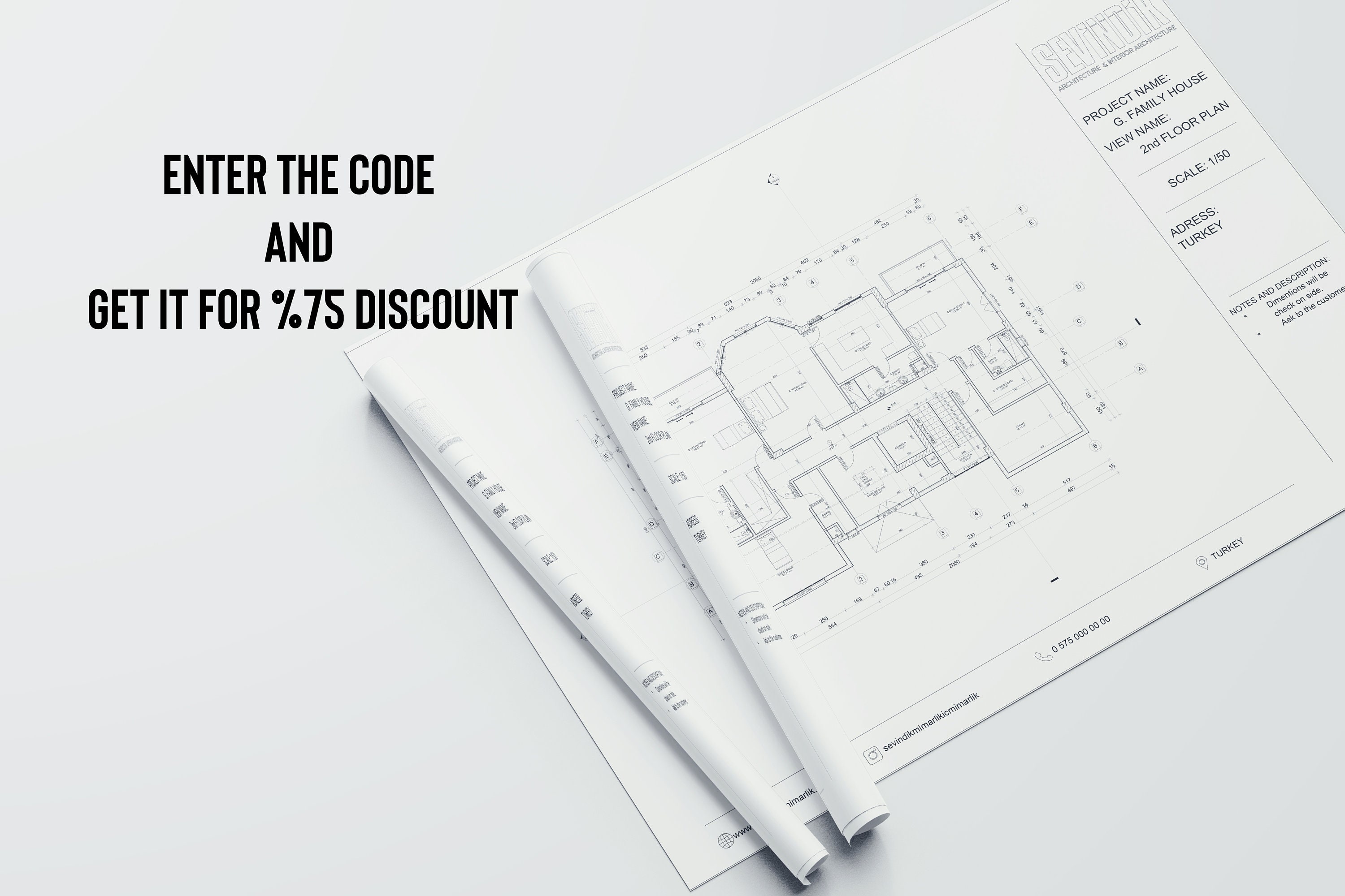 Autocad Template, Autocad Presentation Template, Include Instgram ...