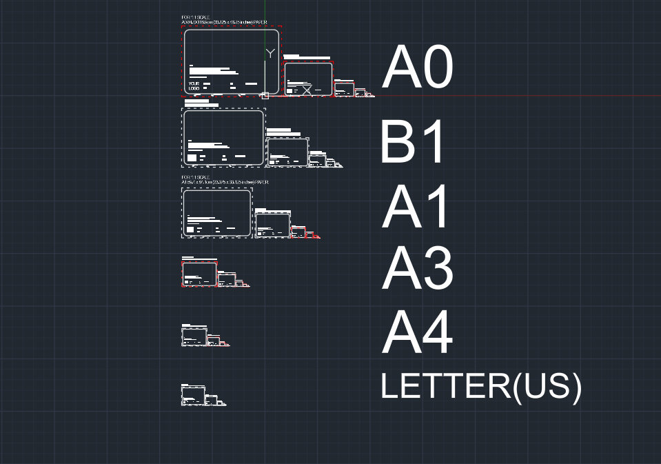 Autocad Template, Autocad Presentation Template, Include Instgram ...