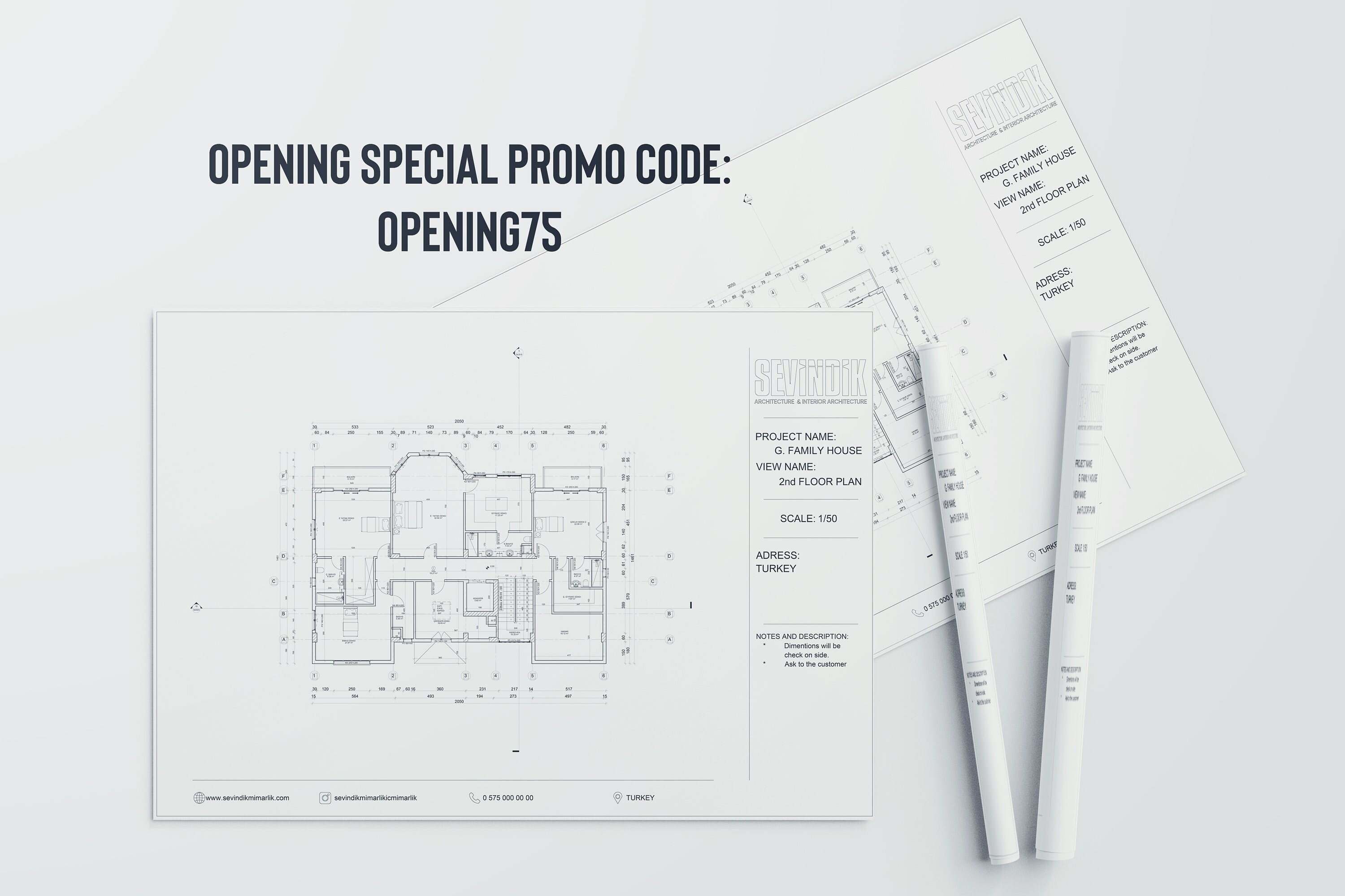 Autocad Template, Autocad Presentation Template, Include Instgram ...