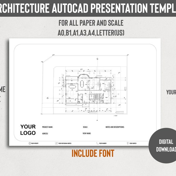 Autocad Template - Etsy