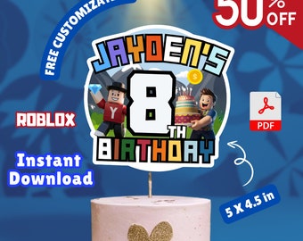 Birthday Cake Topper Kids, Kids Cake Topper, Printable Birthday Cake ...