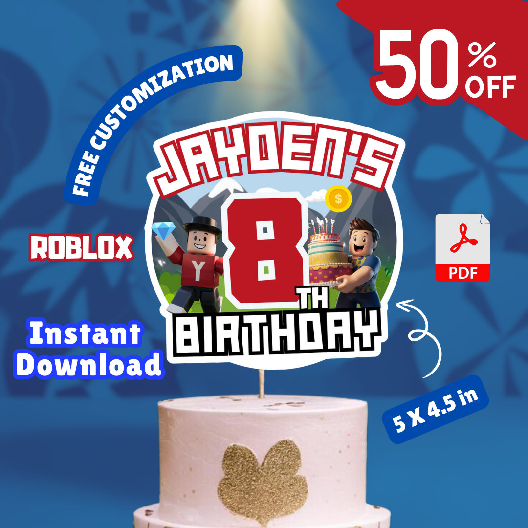 Birthday Cake Topper Kids, Kids Cake Topper, Printable Birthday Cake ...