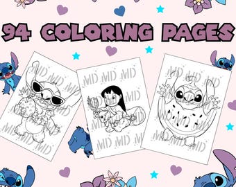 disney mystery coloring book stitch