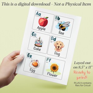 Alphabet Flashcards, Green Alphabet Poster, Montessori Materials, ABC ...