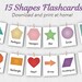 Shapes Flashcards in Different Sizes and Colors, Shapes Poster Included ...