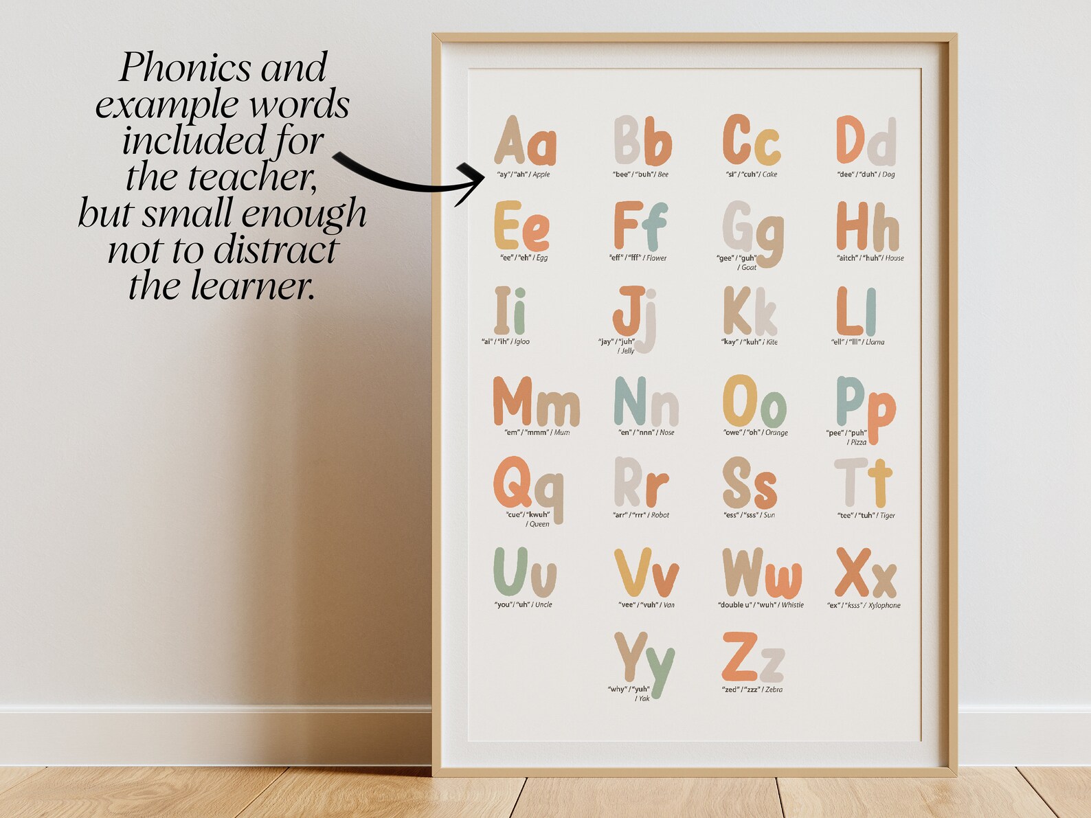 Alphabet Flashcards, Alphabet Poster, Boho Flash Cards, Boho Teacher ...