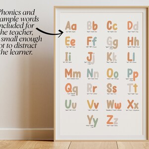 Alphabet Flashcards, Alphabet Poster, Boho Flash Cards, Boho Teacher ...